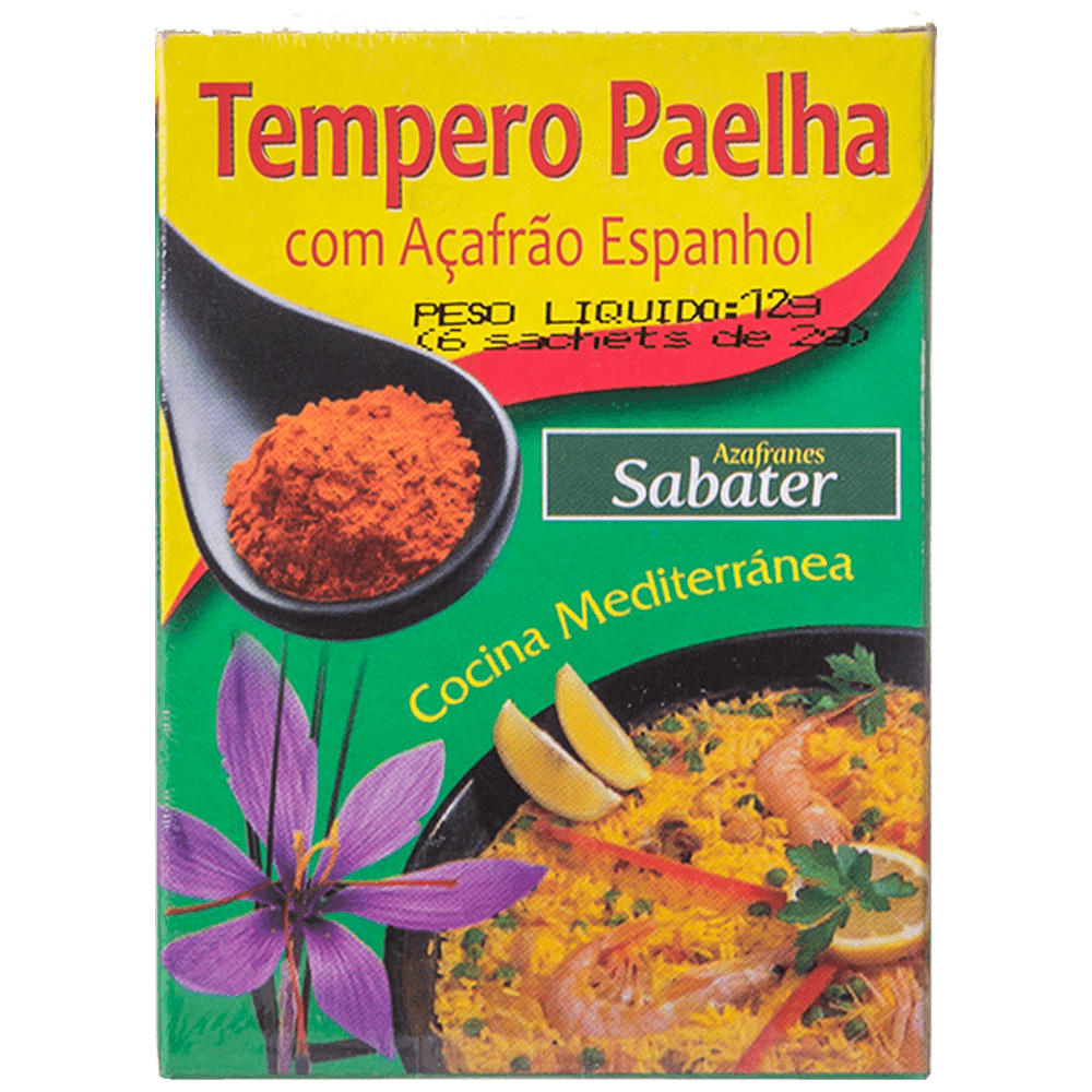 Tempero Para Paella Espanhol Sabater 12g