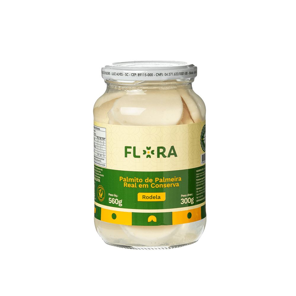 Palmito Palmeira Real Rodela Flora 300g.