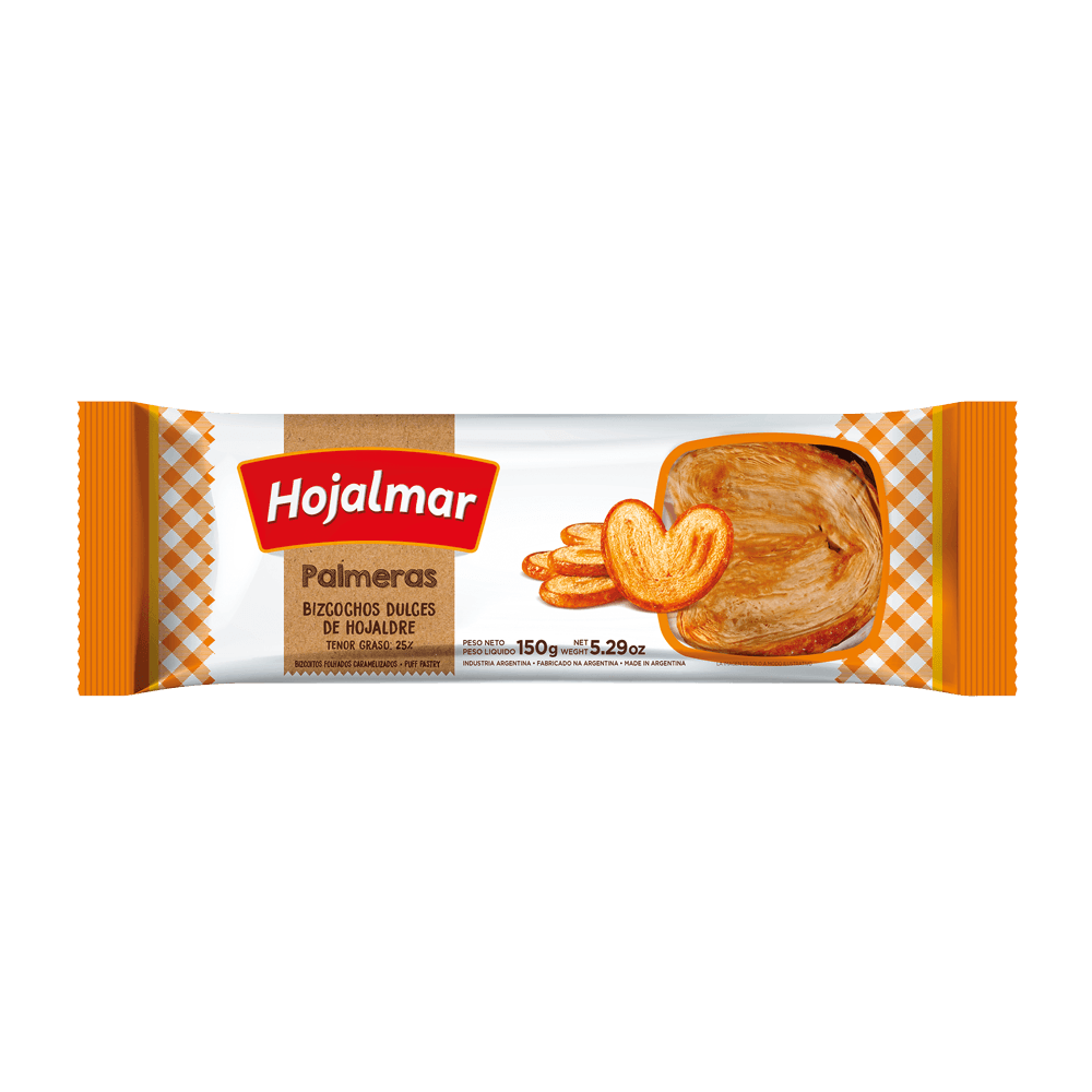 Biscoito Argentino Hojalmar Palmeras 150G